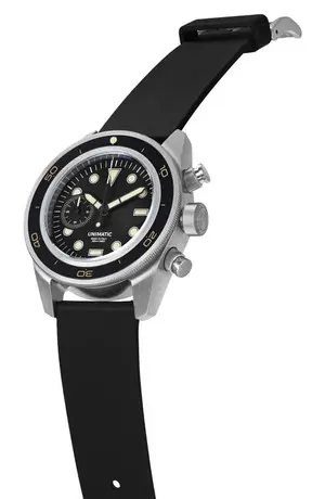 UNIMATIC Diving Heritage Chronograph Diving Watch - Black