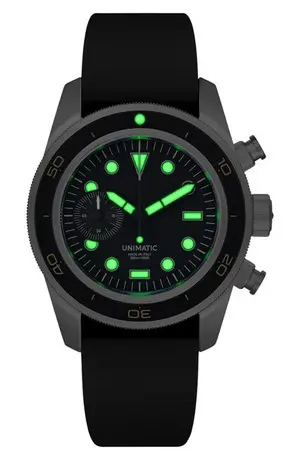 UNIMATIC Diving Heritage Chronograph Diving Watch - Black