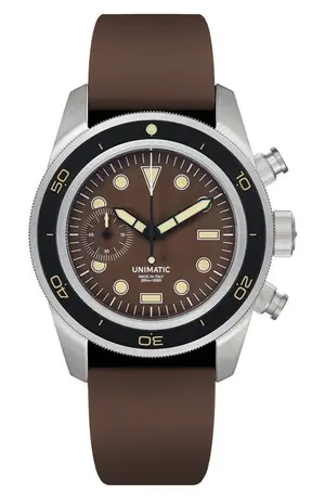 UNIMATIC Diving Heritage Chronograph Diving Watch Brown
