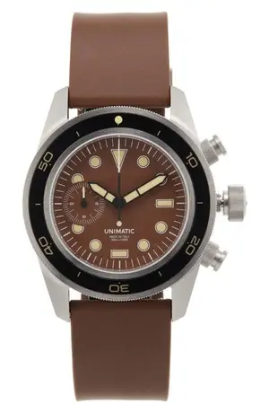 UNIMATIC Diving Heritage Diving Watch - Brown/black