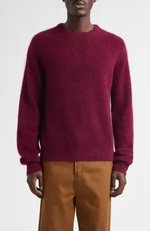 Frenckenberger Cashmere And Silk Crewneck Sweater - Burgundy