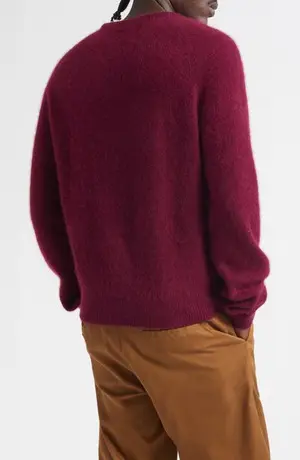 Frenckenberger Cashmere And Silk Crewneck Sweater - Burgundy