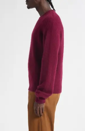 Frenckenberger Cashmere And Silk Crewneck Sweater - Burgundy