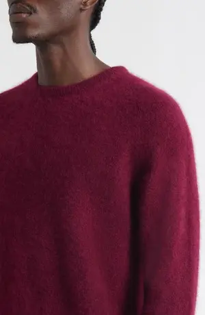 Frenckenberger Cashmere And Silk Crewneck Sweater - Burgundy