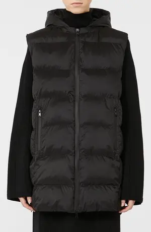 MM BY MAX MARA Lodola Hooded Quilted Vest - Black