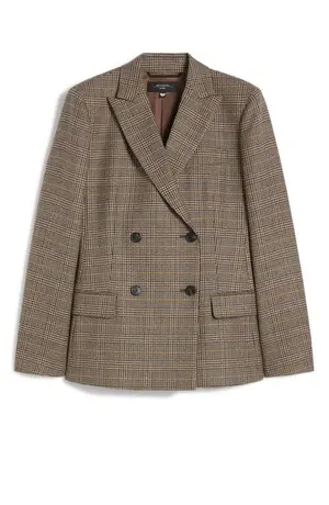 Max Mara Giove Plaid Double-breasted Blazer