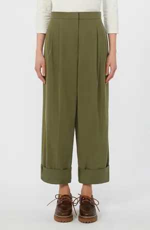 Max Mara Pleated Cuffed Trousers