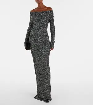 Stella McCartney Knitted Sequined Gown