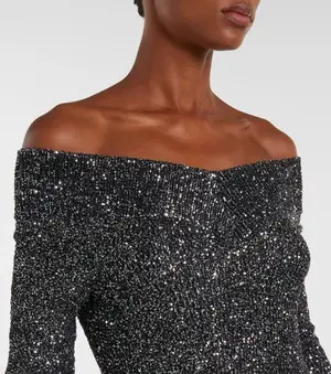 Stella McCartney Knitted Sequined Gown