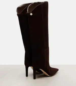 JIMMY CHOO Alizze 85 Suede Knee-high Boots - Brown