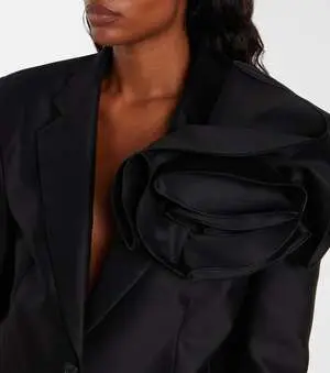 Magda Butrym Floral-appliqué Cotton Blazer
