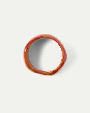 Veronica Beard Marbled Resin Bangle Rust