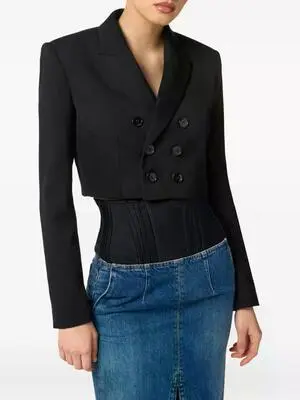 Elisabetta Franchi Double-breasted Cropped Jacket
