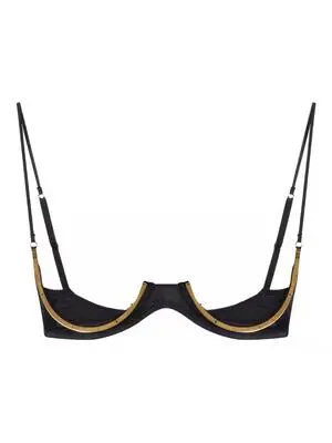 Elisabetta Franchi Structured Adjustable-straps Bra - Black