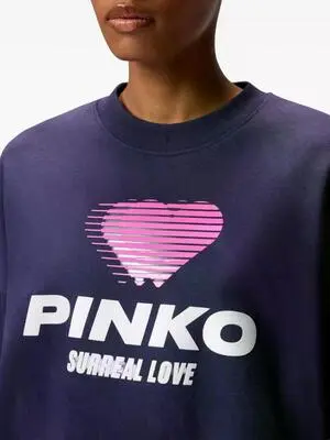 Pinko Heart-print Crewneck Sweatshirt