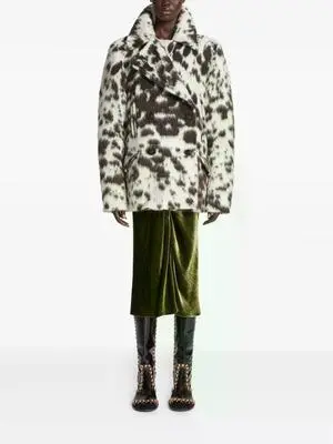 Dries Van Noten Cowhide-pattern Double-breasted Jacket