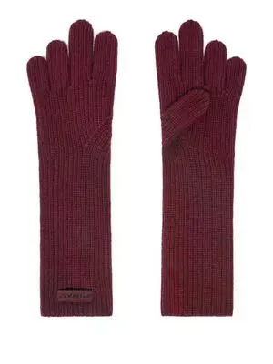 Pinko Ribbed Gloves - Red