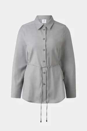 Bogner Ariela Flannel Blouse - Light Gray