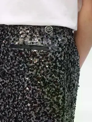 Karl Lagerfeld Herringbone Sequin Skirt