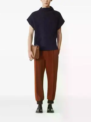 LANVIN High-neck Diamond-pattern Sweater