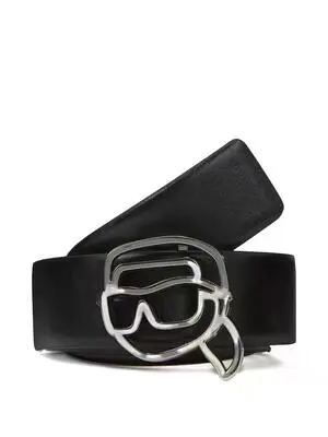 Karl Lagerfeld Reversible Leather Belt - Black
