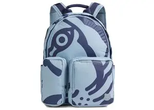Kenzo Mesh-paneled Printed Backpack - Ligth Blue