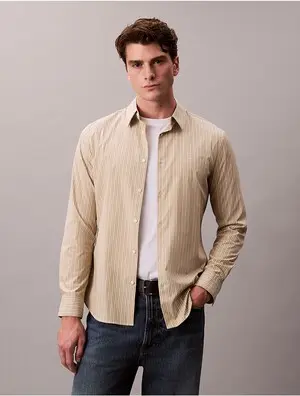 Calvin Klein Stripe Slim Stretch Button-down Shirt