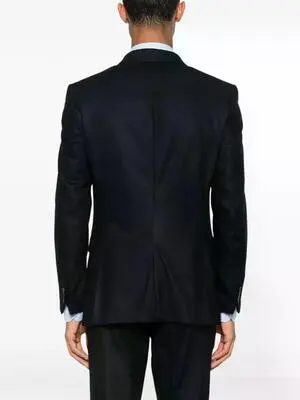 FURSAC Virgin Wool Double-breasted Blazer - Blue