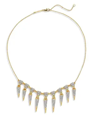 Alexis Bittar Solanales Pave Spear Statement Necklace - Gold/crystals