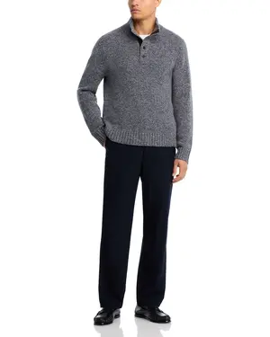 Bloomingdale'S Donegal Wool And Cashmere Button Placket Sweater - Storm