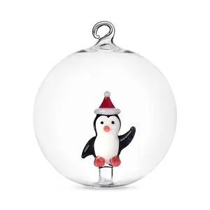 ICHENDORF MILANO Penguin Glass Ornament - White