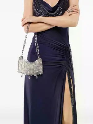 Rabanne Mini Crystal-resin Cross Body Bag - Silver