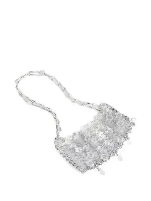 Rabanne Mini Crystal-resin Cross Body Bag - Silver