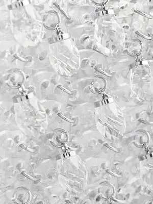 Rabanne Mini Crystal-resin Cross Body Bag - Silver