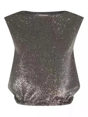 Herno Sequin-embellished Top - Silver