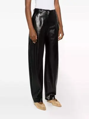 Pinko Leather-effect Trousers
