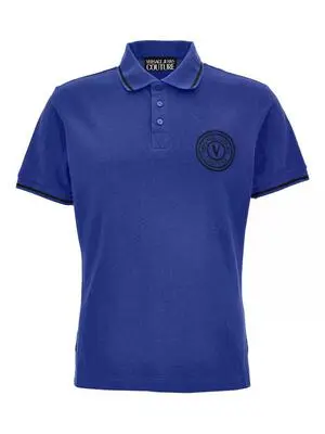 Versace Logo-embroidered Polo Shirt