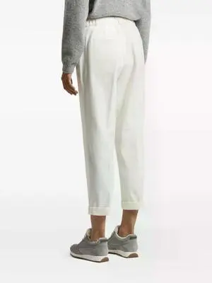 Peserico Cuffed-hem Trousers - White