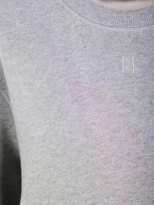 BY MALENE BIRGER Embroidered-logo Crew-neck Sweatshirt - Grey