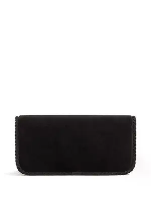 Valentino Garavani Locò Velvet Clutch With Jewel Logo