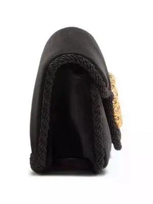 Valentino Garavani Locò Velvet Clutch With Jewel Logo