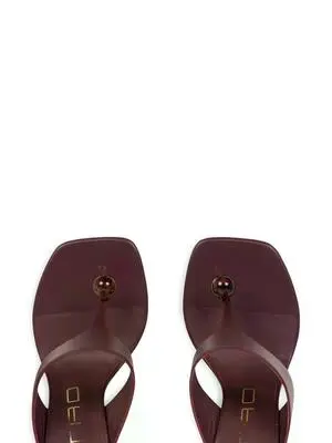 Etro Leather Wedge Sandals - Brown