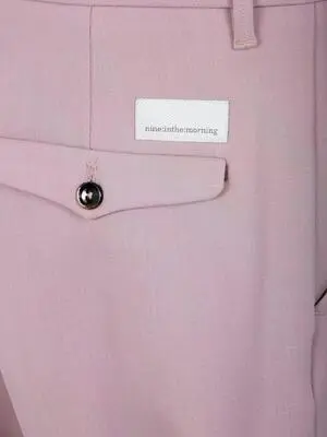 NINE:INTHE:MORNING Button-fastening Wool Trousers - Pink