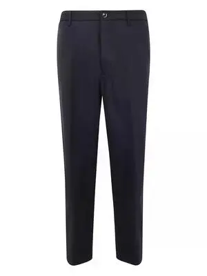 NINE:INTHE:MORNING Button-fastening Wool Trousers - Black