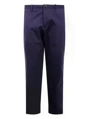NINE:INTHE:MORNING Button-fastening Cotton Trousers - Blue