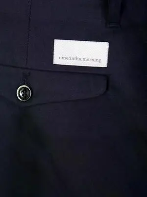 NINE:INTHE:MORNING Button-fastening Cotton Trousers - Blue