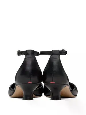 AeydĒ Leather T-bar Pumps - Black