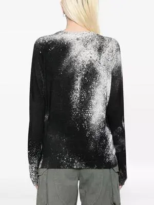 High Amuse Printed Top - Black