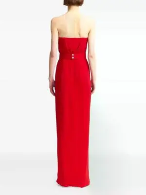16Arlington Aeta Strapless Belted Maxi Dress - Red