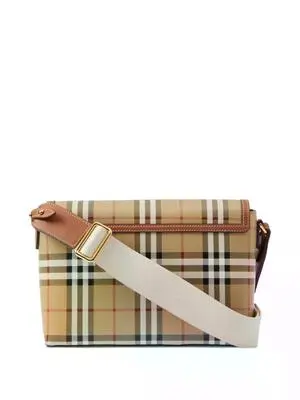 Burberry Checked Cross Body Bag - Neutrals